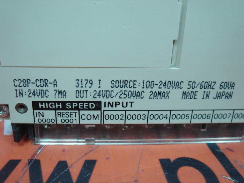 OMRON SYSMAC C28P PROGRAMMABLE CONTROLLER C28P-CDR-A - 裕益科技自動化設備可程式編碼器PLC分散式控制系統DCS